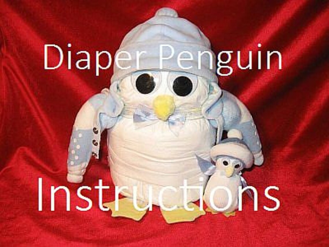 D.I.Y. Diaper Penguins Instructions for Diaper Cake Topper - Etsy