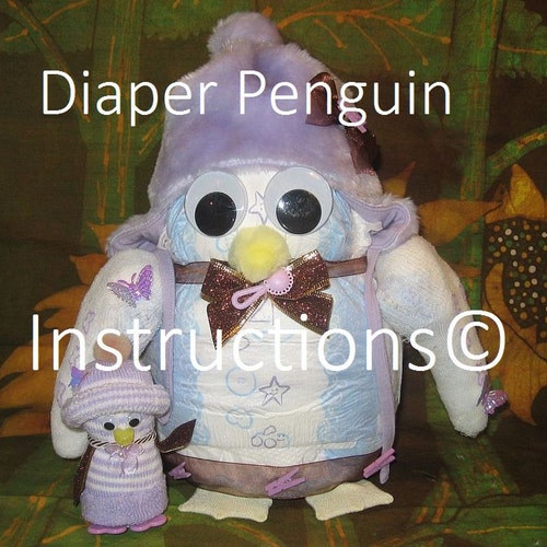 D.I.Y. Diaper Penguins Instructions for Diaper Cake Topper - Etsy