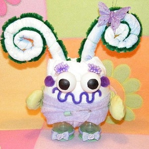 Diaper Monsters INSTRUCTION Baby Shower Gift How to Make - Etsy