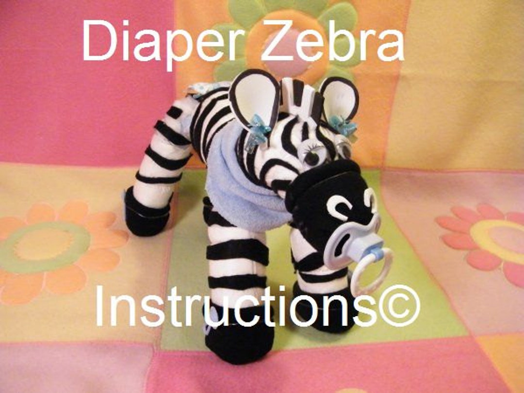 Diaper Zebra Instructions. Learn to Make From Diapers. Baby Shower Talk ...