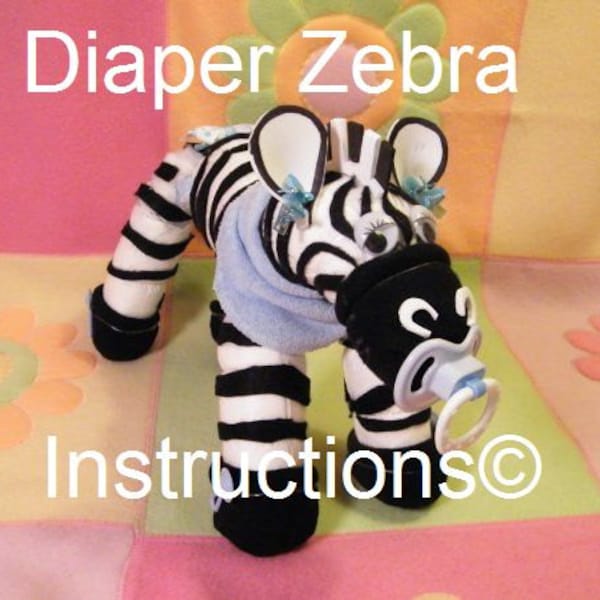 Zebra Diaper Cake - Etsy