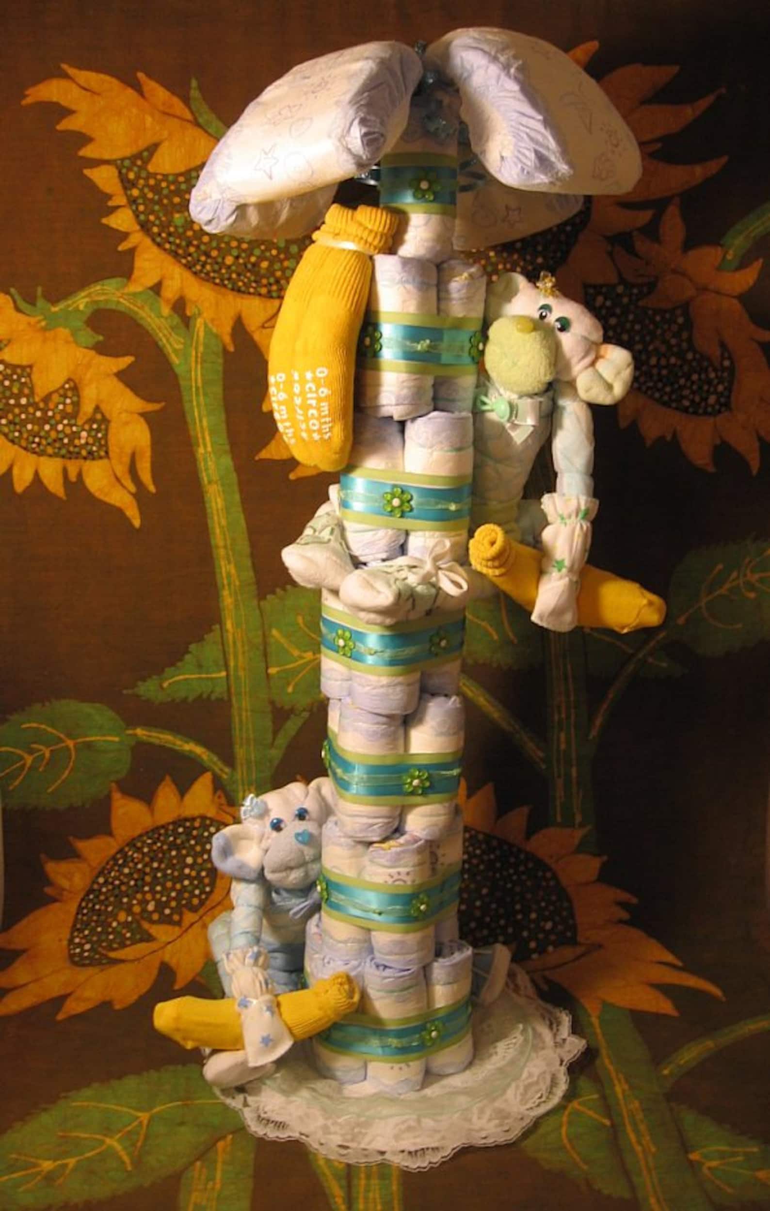 Instructions for a Diaper Banana Tree. Diaper Cake. Baby | Etsy