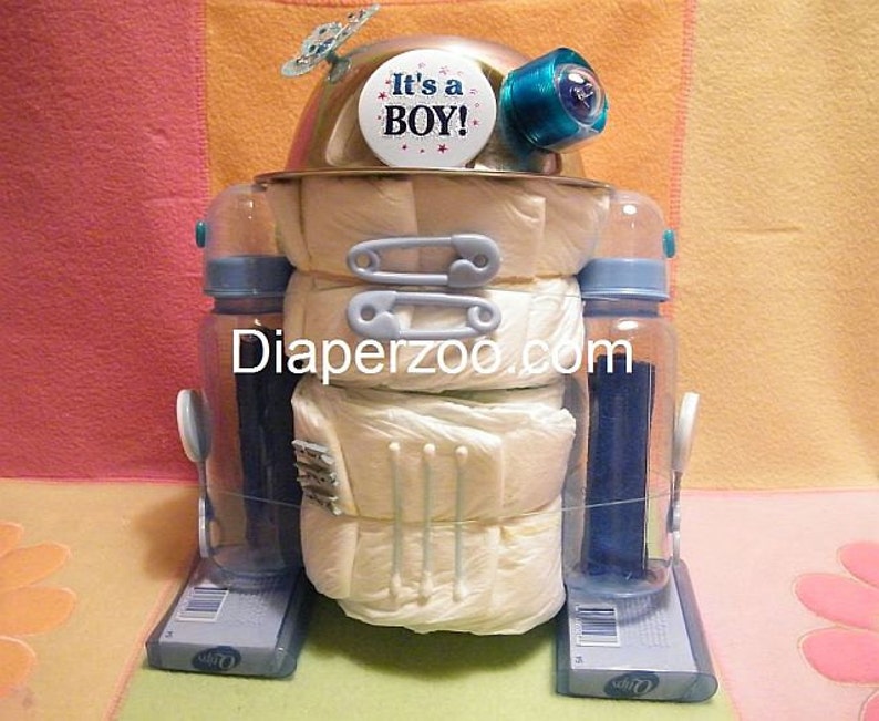INSTRUCTIONS Diaper Droids R2D2 Star Wars Inspired - Diaper Cake Shower ...