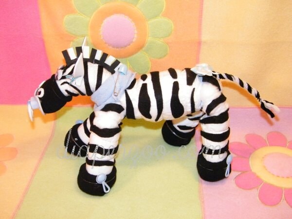 Diaper Zebra Instructions. Learn to Make From Diapers. Baby Shower Talk ...