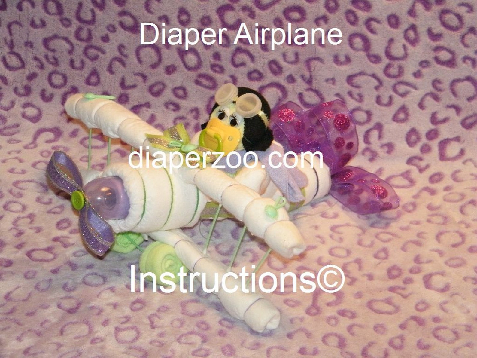 DIAPER AIRPLANE E-book INSTRUCTIONS. Completely Made From Diapers ...