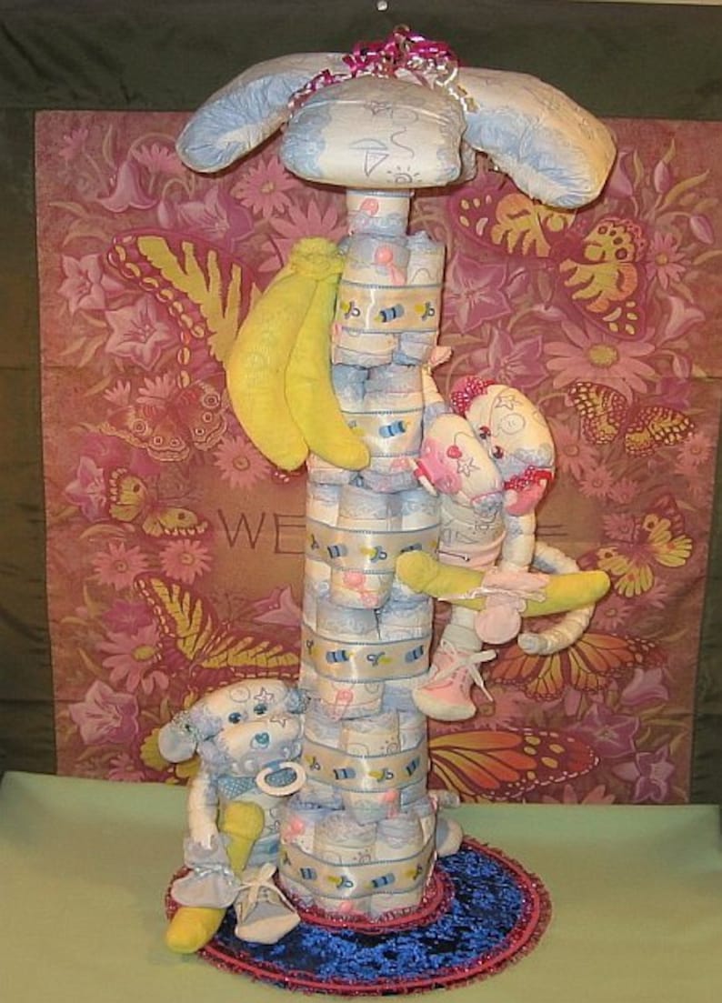 How to Make a BABY DIAPER MONKEY. Instructions Tutorial E-book for Baby ...