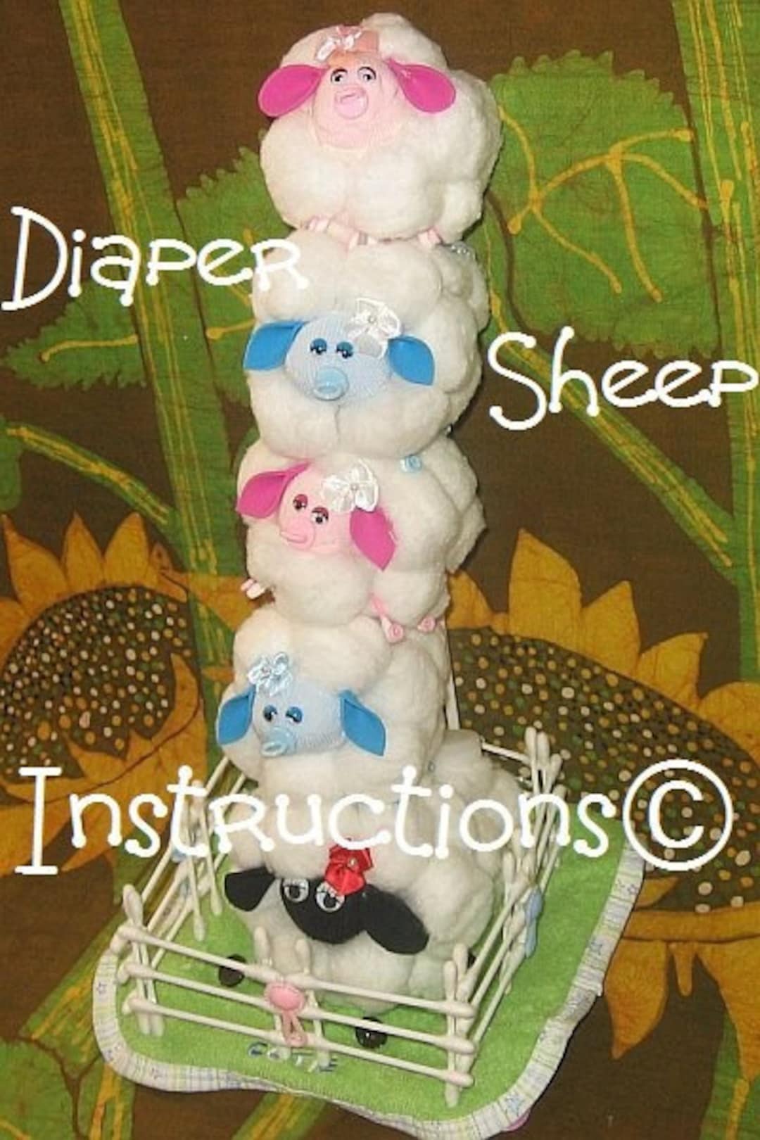 Diaper SHEEP - LAMB Instructions. Don't Be SHEEPISH Great Baby Shower ...