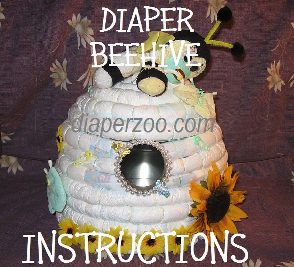 INSTRUCCIONES cómo hacer un panal de abejas de pañales. Gran | Etsy INSTRUCCIONES cómo hacer un panal de abejas de pañales. Gran | Etsy