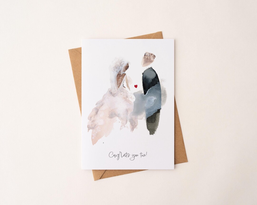 Personalized Just Married Card, Congratulations Card, Wedding Card ...