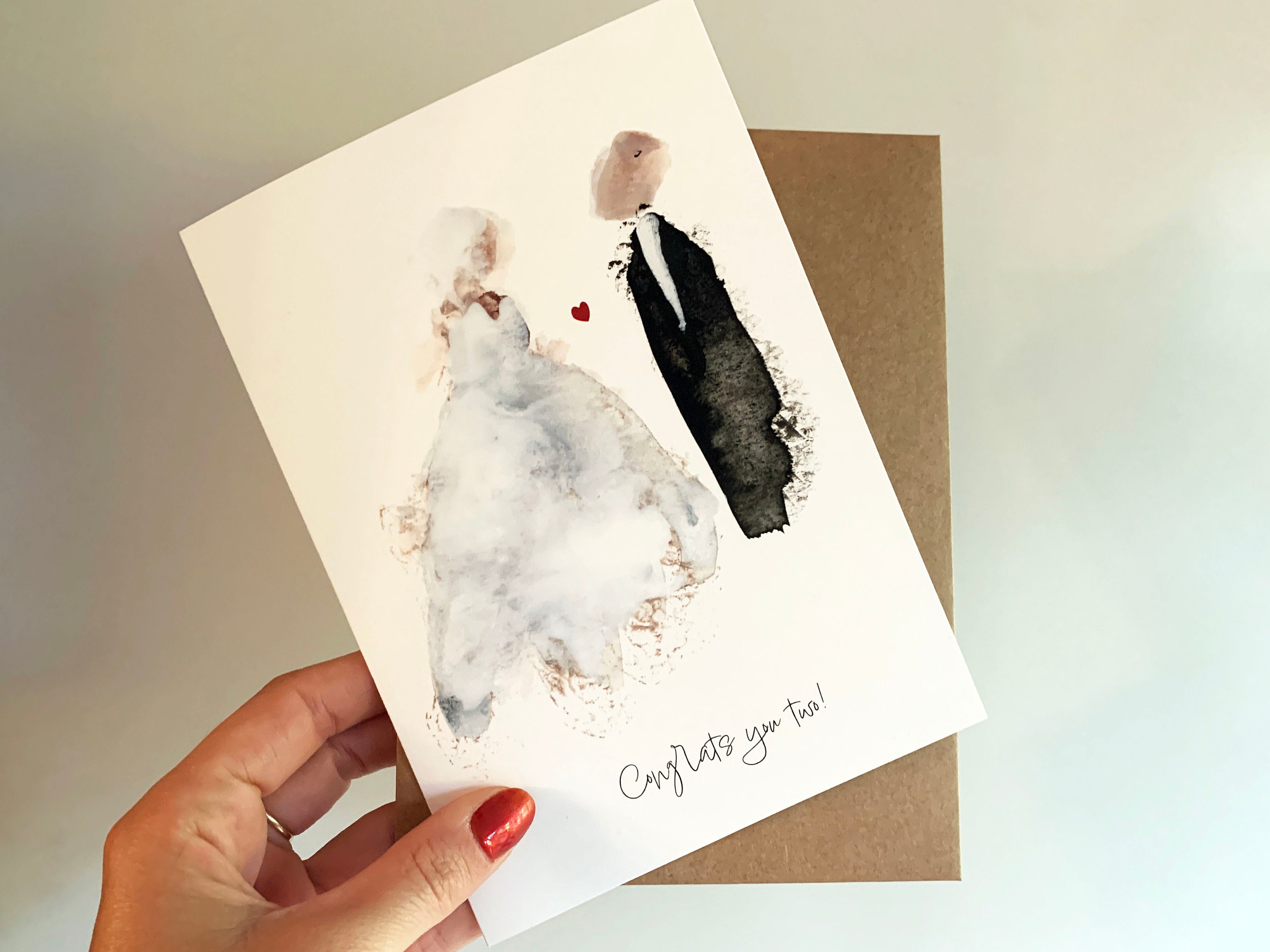 Personalized Just Married Card, Congratulations Card, Wedding Card ...