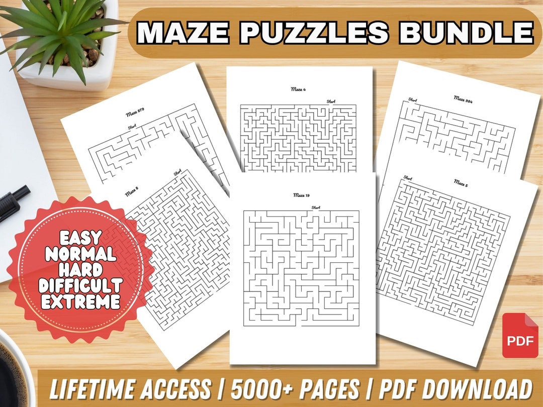 5000 Mind-bending Mazes for Adults. Exclusive PLR Bundle With Master ...