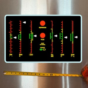 TOS Sickbay Medical Bed Scanner Prop Sticker Decal Translight Okudagram ...