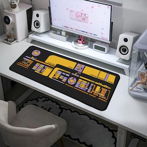 CONN Display LCARS Long Mouse Pad / Desk Mat - Helm Navigation Prop - Etsy