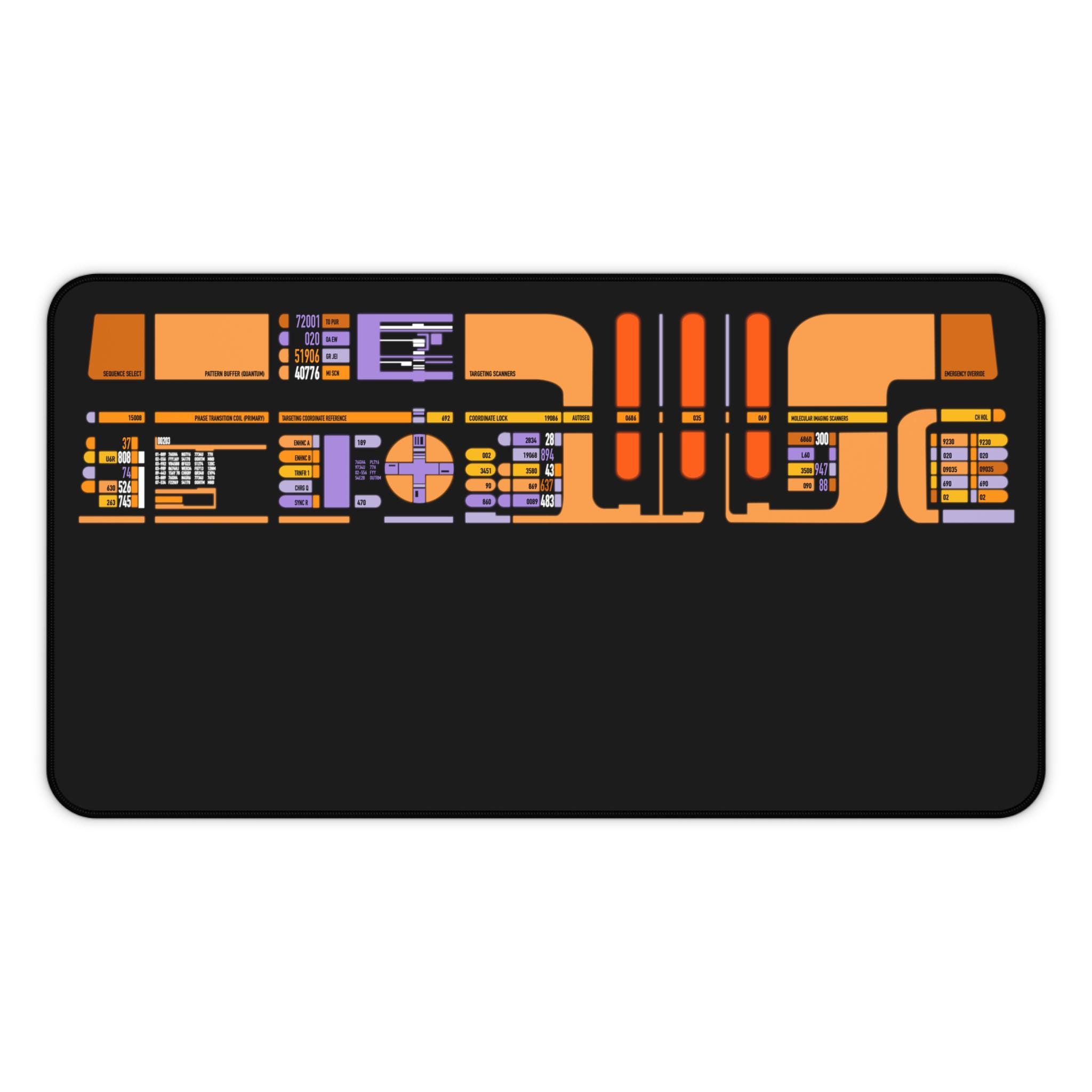 TNG Transporter Display LCARS Desk Mat / Mouse Pad Prop - Etsy