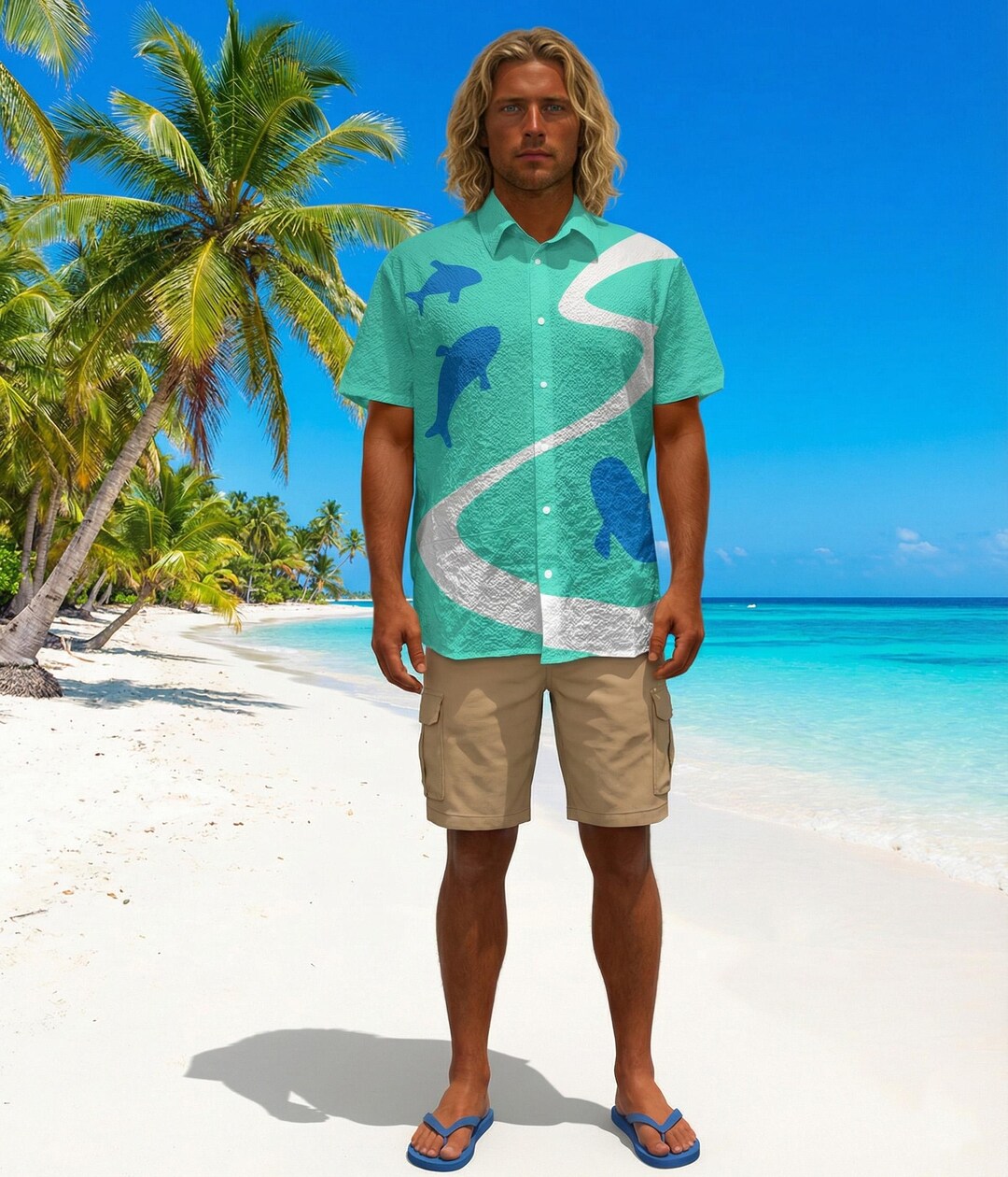 Anime Principal Professor Shirt – Tropical Water Creature Hawaiian ...