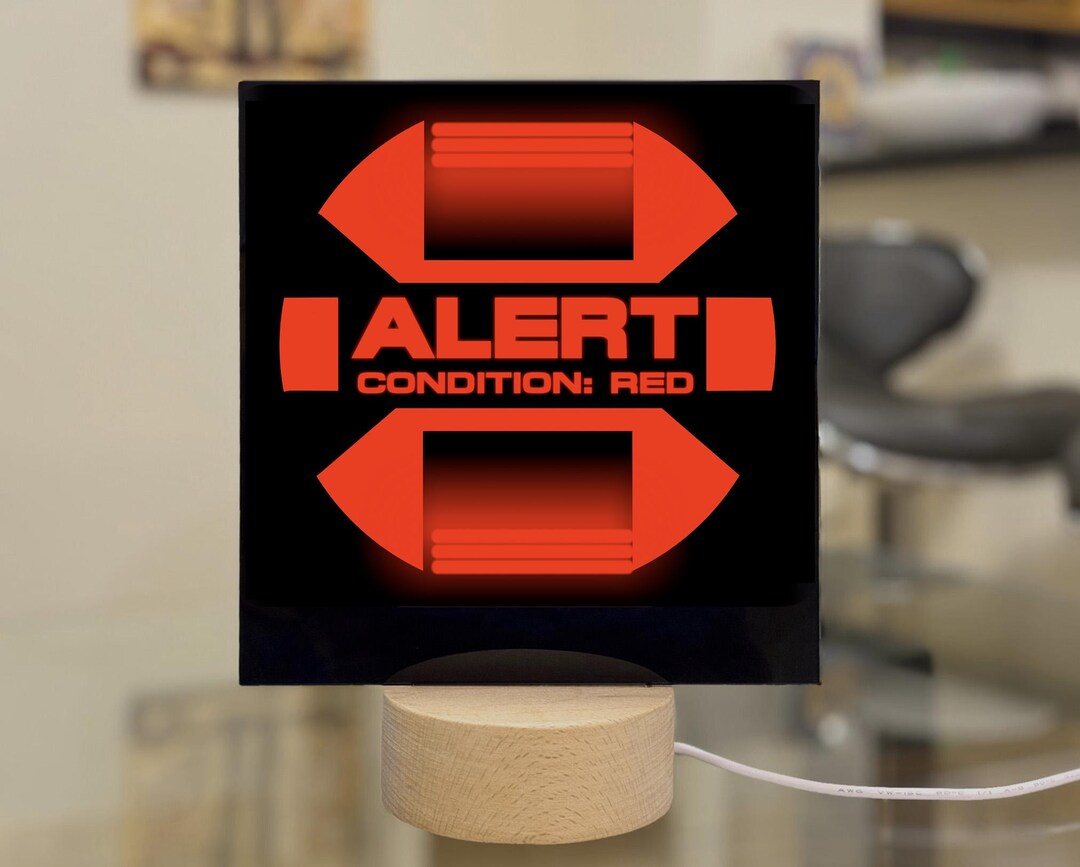 Starfleet Red Alert LCARS Acrylic Panel Prop - Etsy