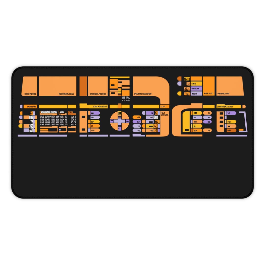 Ops Station LCARS Desk Mat / Mouse Pad - Data Helm Navigation - Prop - Etsy