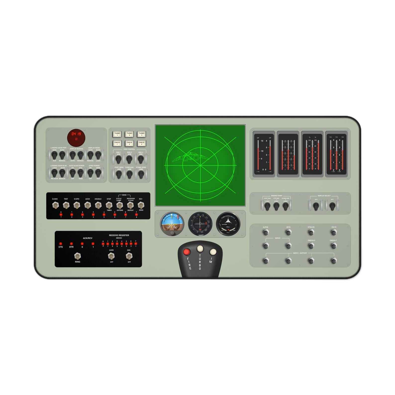 Colonial Viper Cockpit Flight Controls Desk Mat Mousepad Desk Pad MK 1 ...