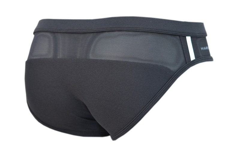 Referee Men's Swim Brief Swim Suit With Peek a Boo See Through Mesh ...