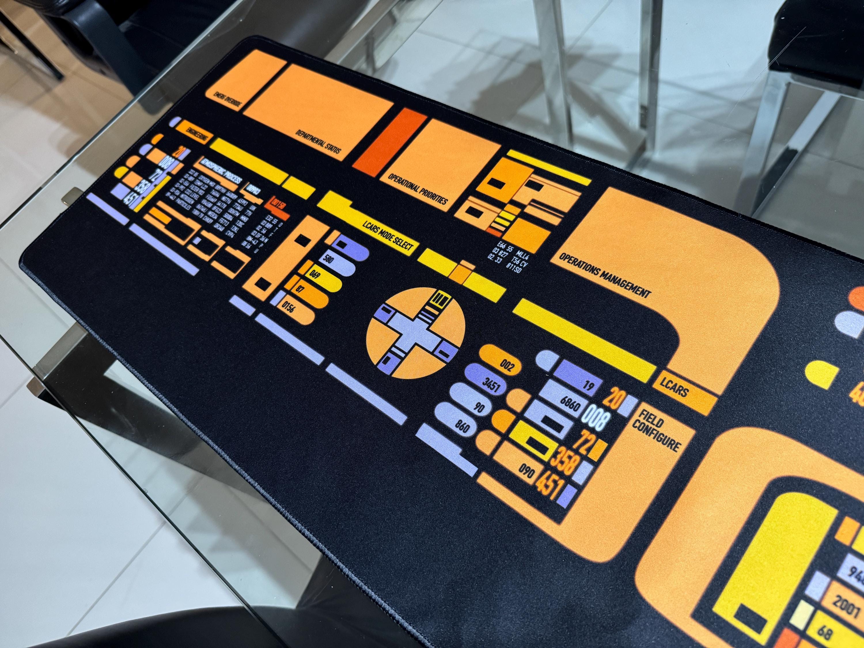 Ops Station LCARS Long Mouse Pad / Desk Mat - Data Helm Navigation ...