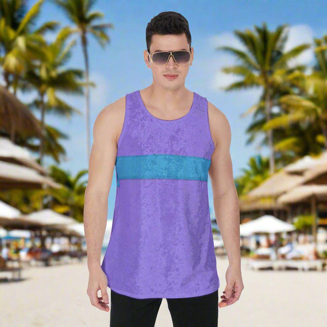 Bashir Risa Purple and Blue Velvet Tank Top Costume - Etsy