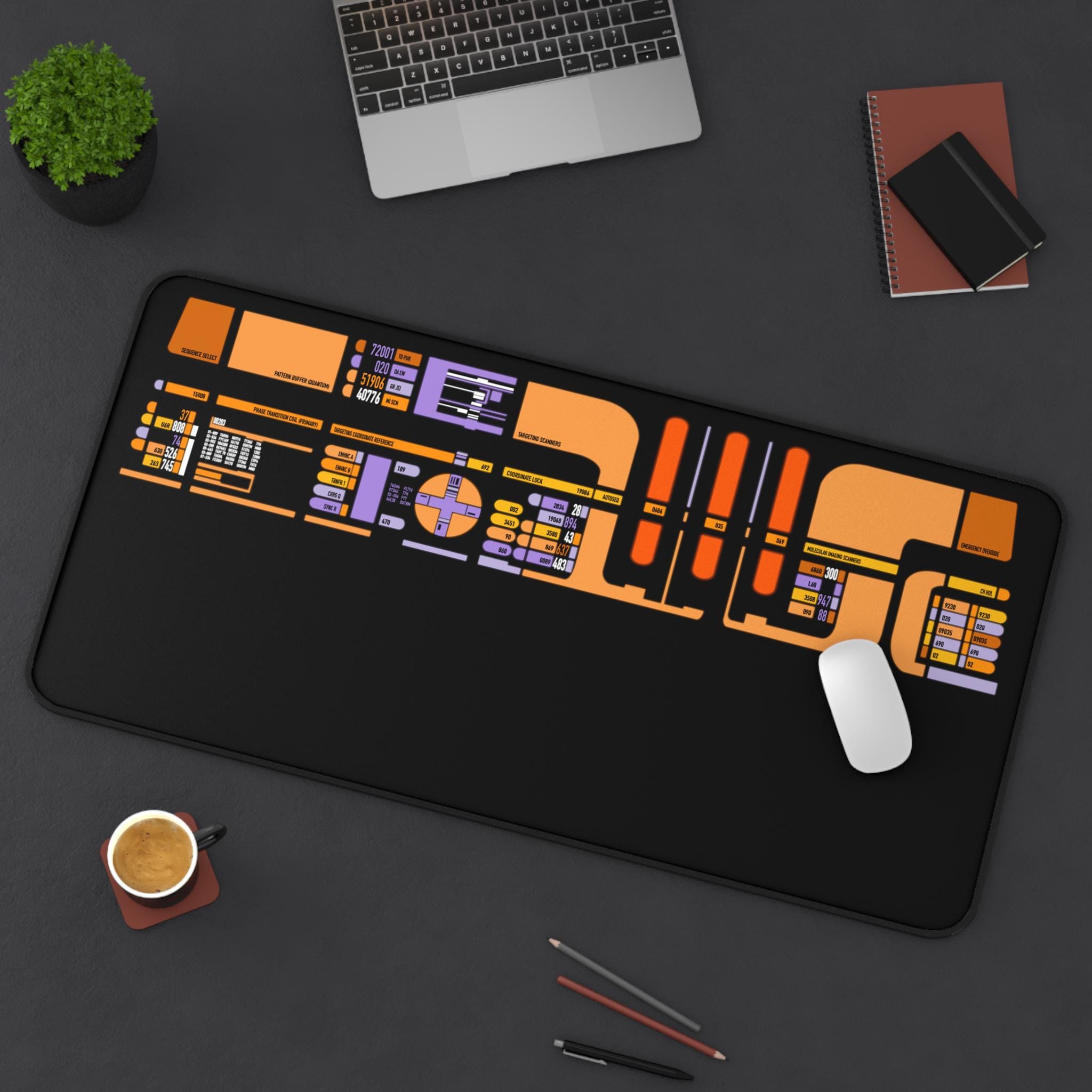 TNG Transporter Display LCARS Desk Mat / Mouse Pad Prop - Etsy
