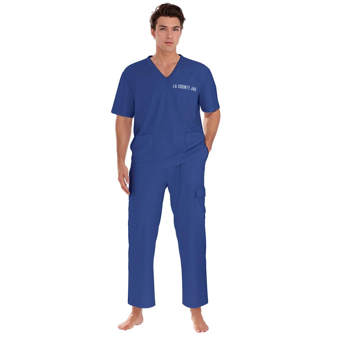 LA County Jail Prison Blues Menedez Uniform Costume Scrubs - Etsy