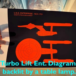 Original Series Translight LCARS Okudagrams Backlight Prop Prints ...