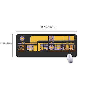 CONN Display LCARS Long Mouse Pad / Desk Mat - Helm Navigation Prop - Etsy