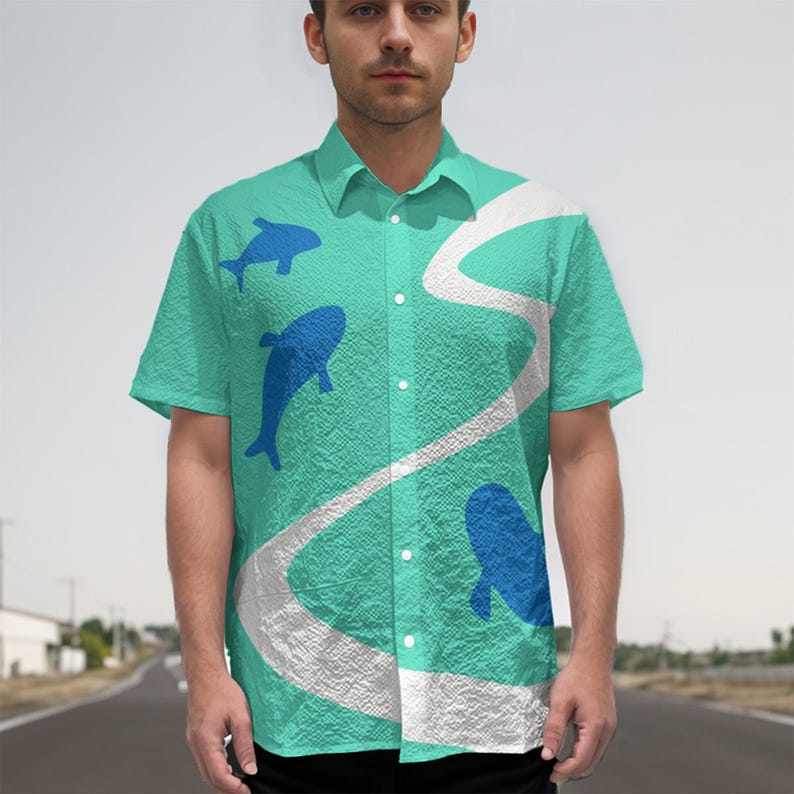 Anime Principal Professor Shirt – Tropical Water Creature Hawaiian ...