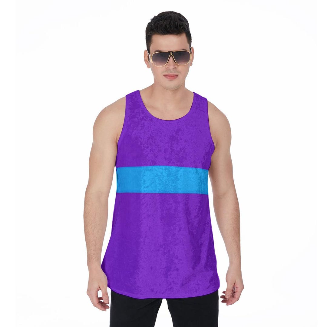 Bashir DS9 Risa Purple and Blue Velvet Tank Top Costume - Etsy