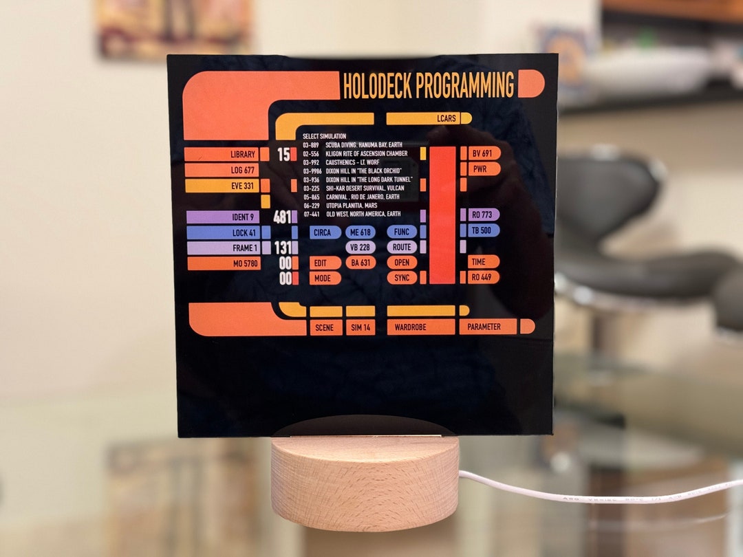 TNG LCARS Holodeck Controls Acrylic Prop - Etsy