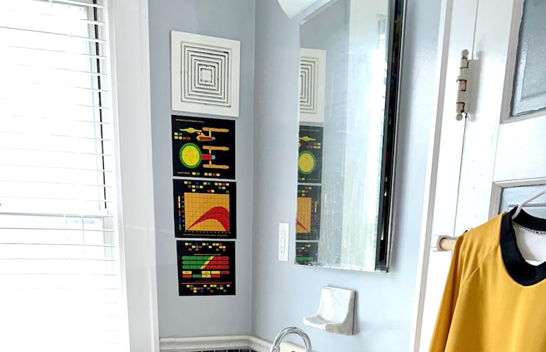 TOS Enterprise Scale Engineering Bridge Displays Wall Decal Prop Set 4 ...