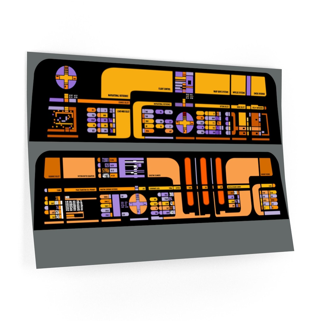 TNG LCARS Wall Decals - Star Trek -navigation - Transporter Helm Prop ...