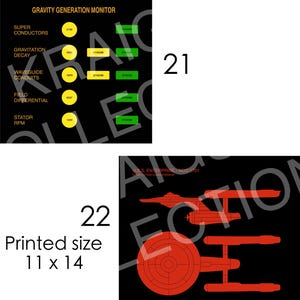 Original Series Translight LCARS Okudagrams Backlight Prop Prints ...