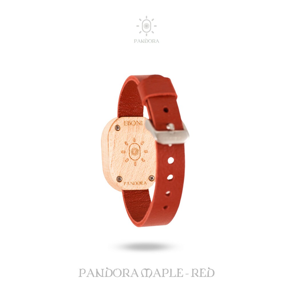 Wooden Watch - Eboni - Type: Pandora Maple - Red - Etsy