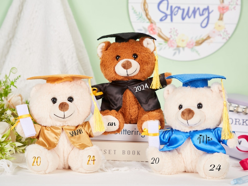 Personalized Graduation Bear 2024 Custom Grad Teddy Custom Graduation ...