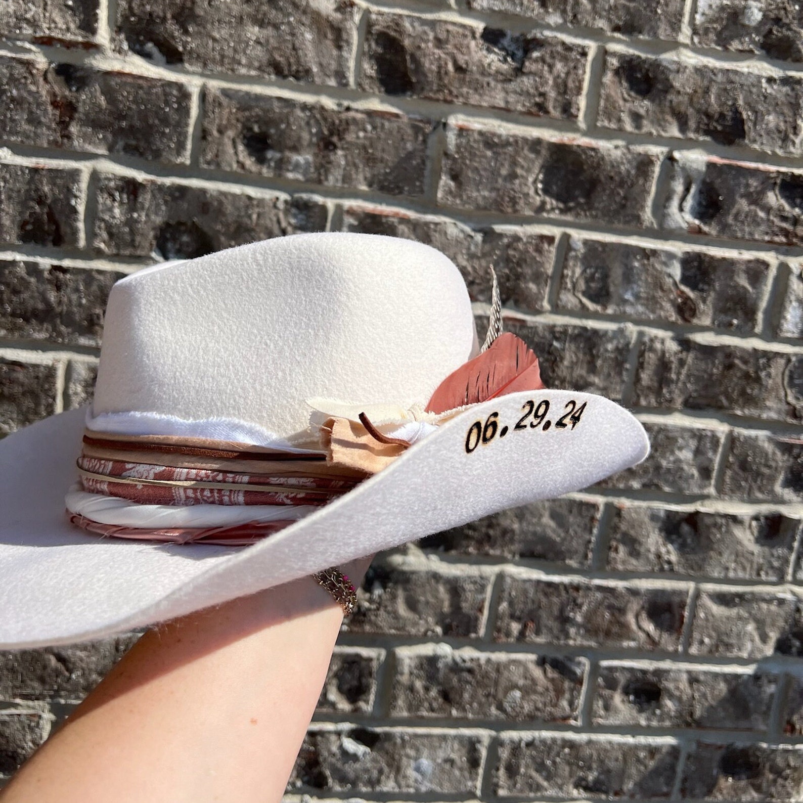 Wedding Date Hat, Bridal Hat, Wedding Reception Hat, Custom Bride Hat ...