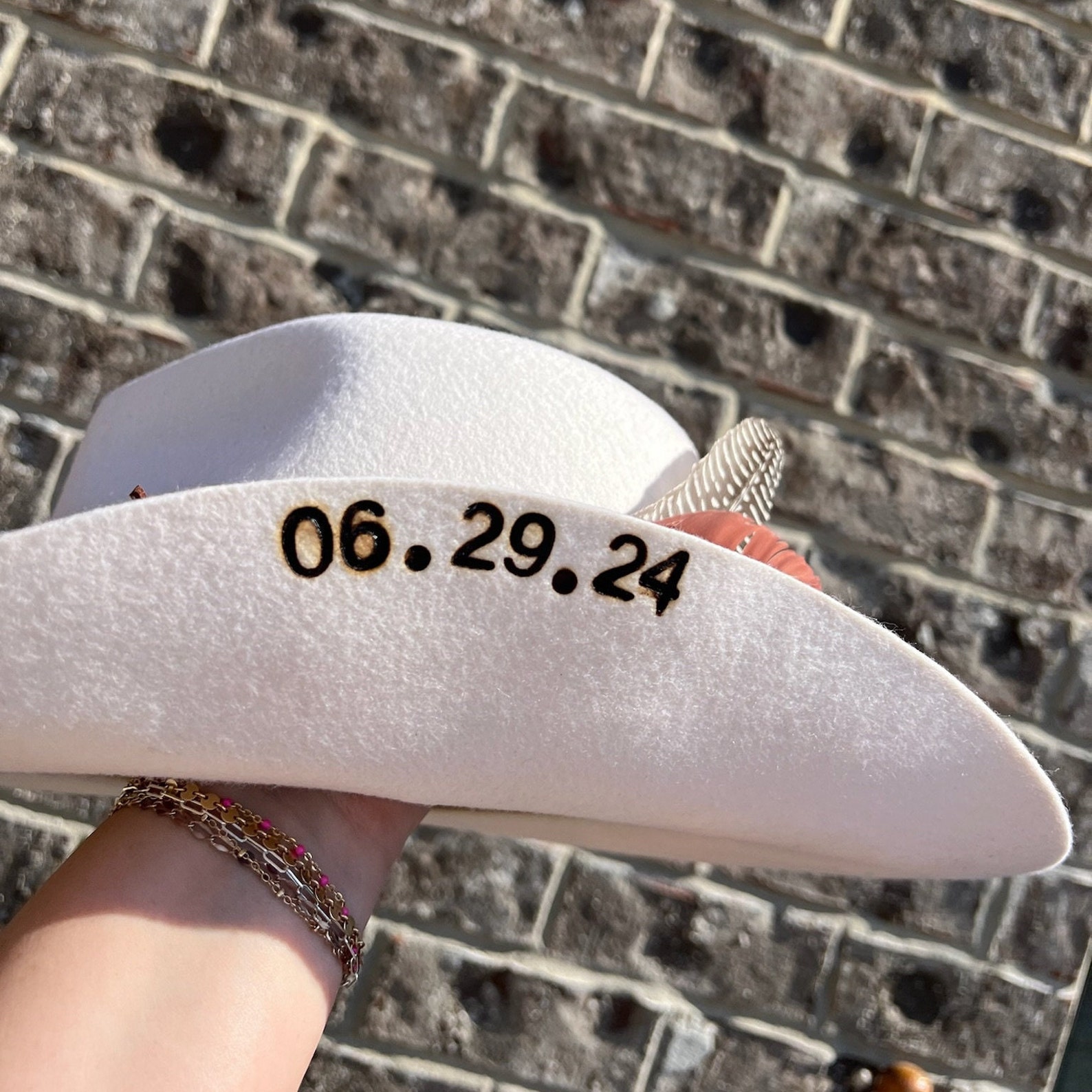 Wedding Date Hat, Bridal Hat, Wedding Reception Hat, Custom Bride Hat ...