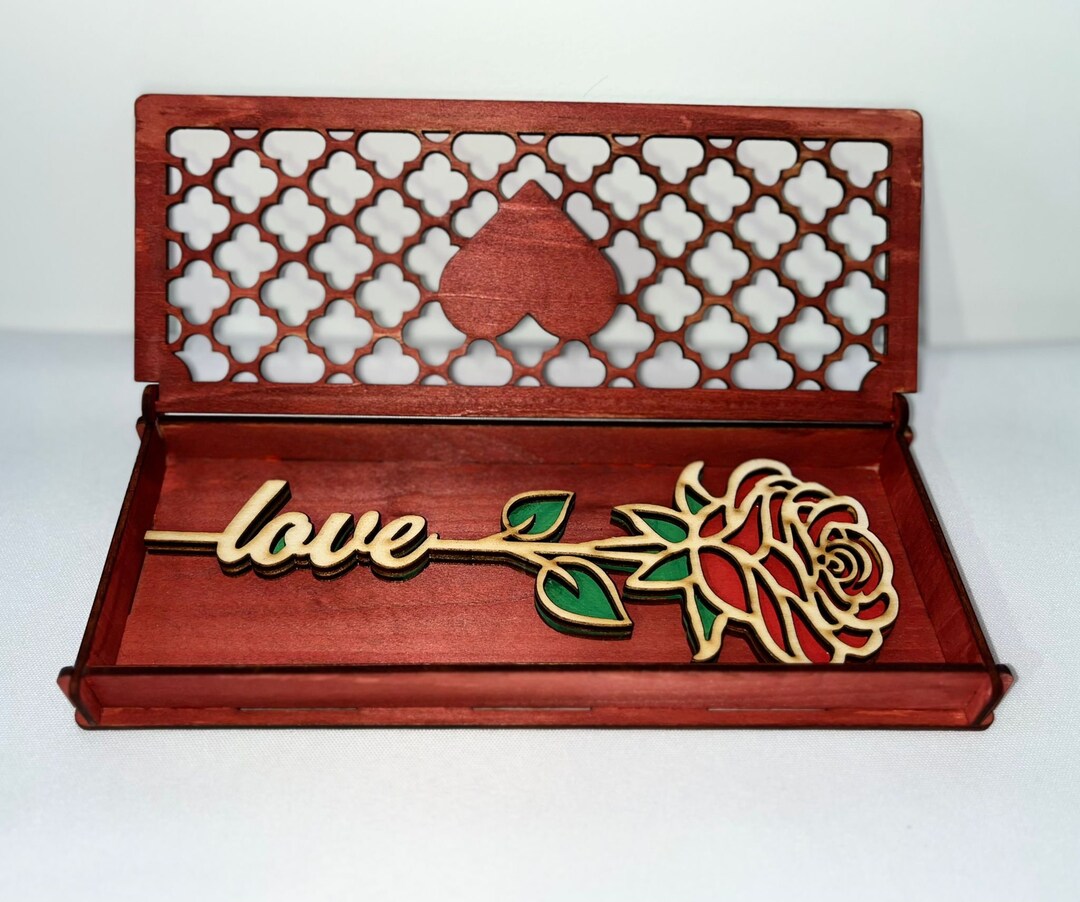 Laser Cut Wooden Rose With Box, Unique Gift Idea for Women's Day ...