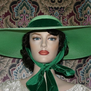 Victorian Southern Belle Hat Garden Tea Party Hat Womens Mint Tea ...