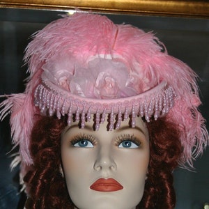 Victorian French Fashion Hat Tea Party Handmade Hat Pink SASS Women's ...
