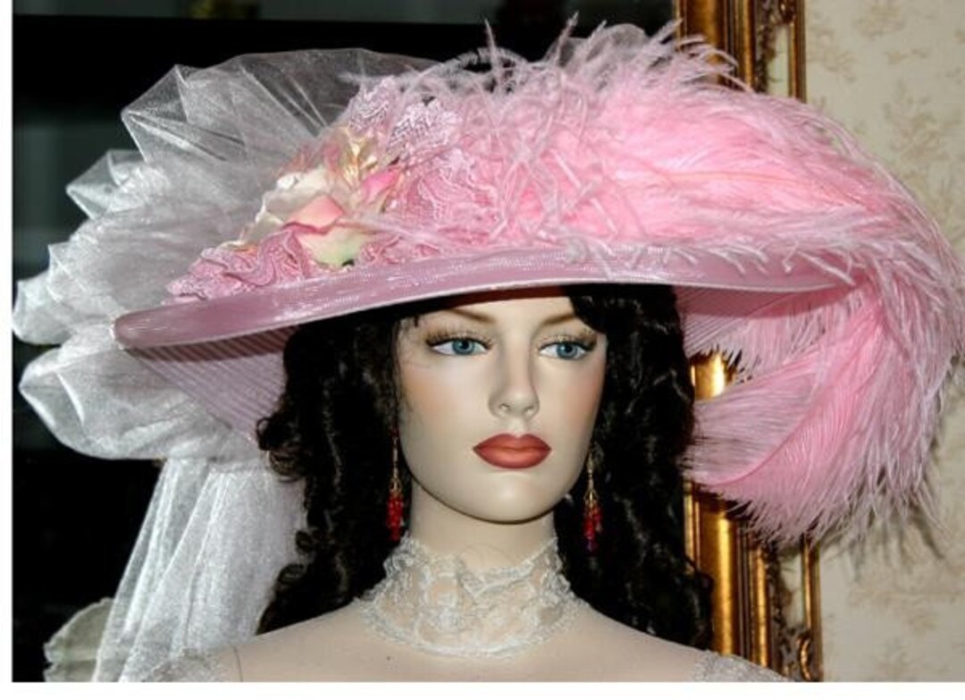 Women's Victorian Tea Hat Somewhere Time Hat Pink - Etsy