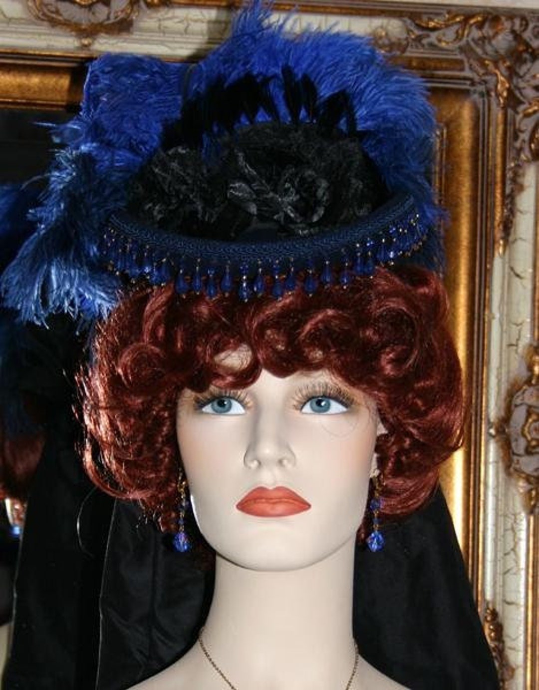 French Victorian Fashion Hat Women's Riding Hat Sidesaddle Handmade ...