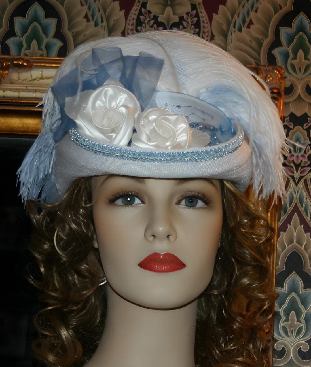 Victorian Hat French Style Riding SASS Hat - Mademoiselle Ciel Et Neige ...