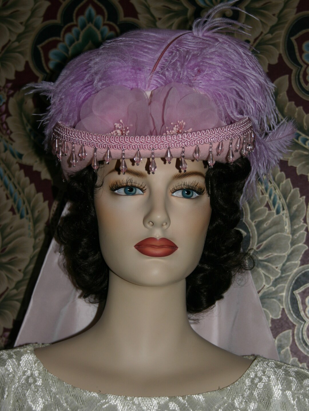 Victorian French Style Hat Tea Party SASS Hat Orchid Pink Cocktail Hat ...