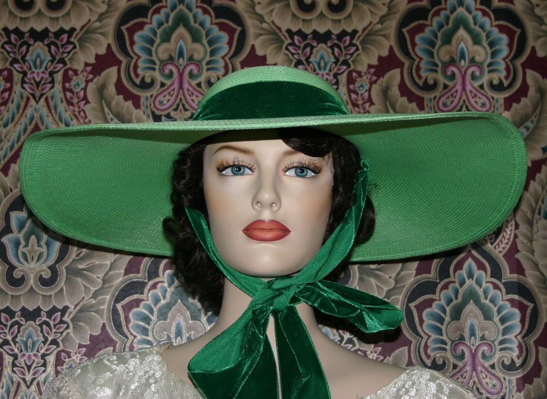 Victorian Southern Belle Hat Garden Tea Party Hat Womens - Mint Tea ...