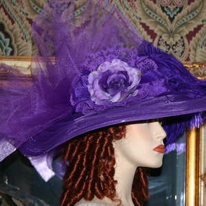 Edwardian Tea Hat Garden Party Women's Royal Ascot Hat Somewhere Time ...
