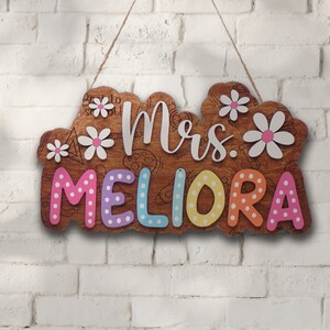 Personalised Teacher Door Sign, Multi-layer Teacher Name Sign, Teacher ...