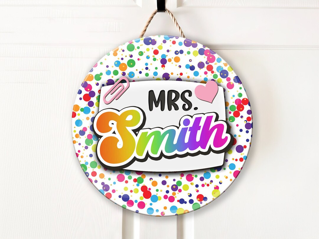 Custom 3D Teacher Sign, Composition 2-layer Door Sign, Custom Name Sign ...